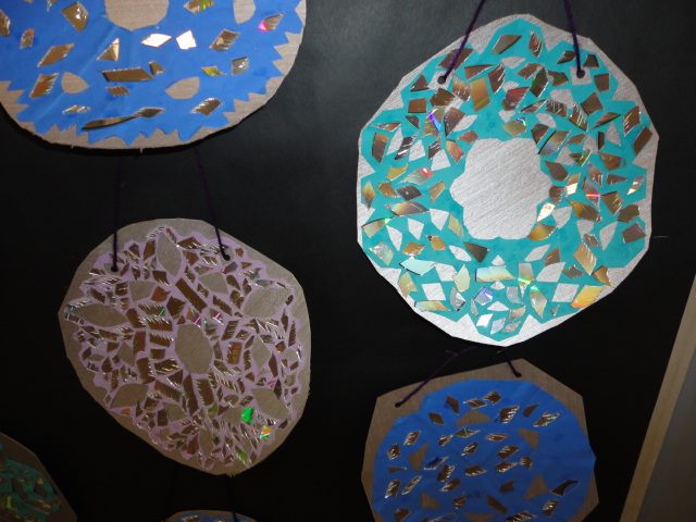 Thomas Elementary Art: 4th Grade Recycled CD Snowflake Mosaics