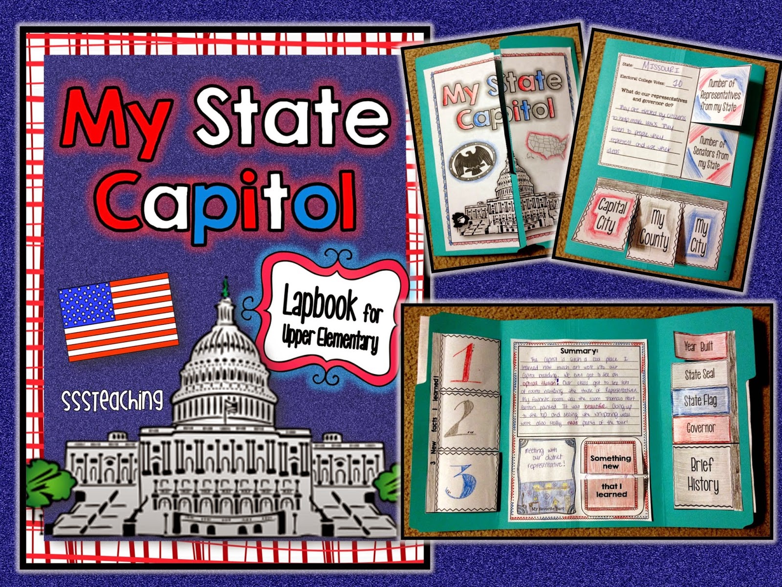 Calling all 4th Grade Teachers...State Capitol Lapbook - SSSTeaching