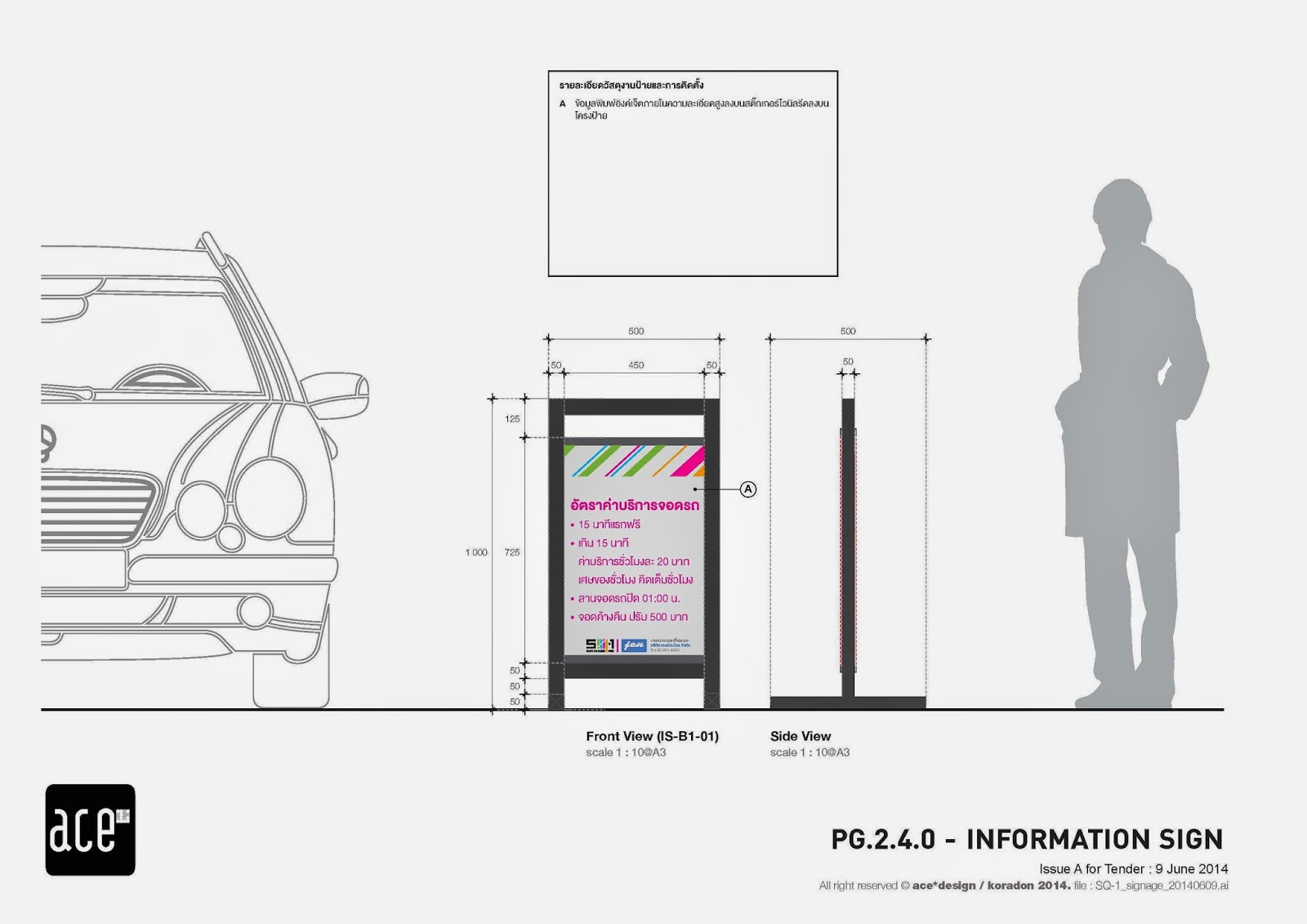 ace*design / koradon: SQ-1 Traffic & Parking Signage System