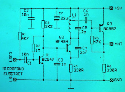 Electronica Circuitos Diagramas : Circuito micrófono inalámbrico de FM ...