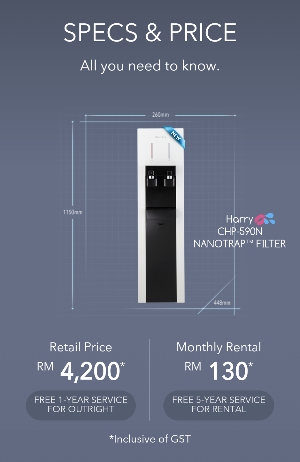 cowayme: Coway Water Purifier Harry CHP-590N