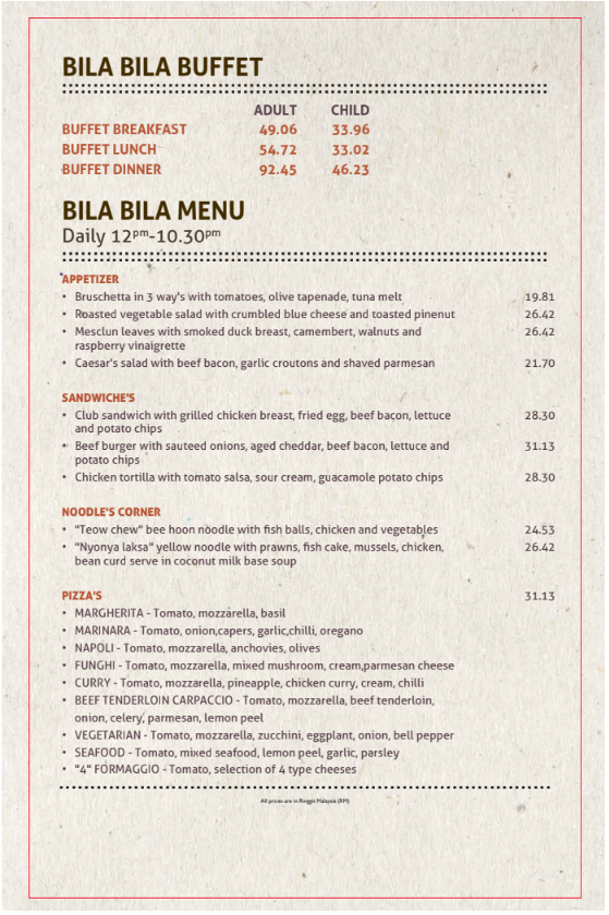 T E A R E: Dinner at Avani Sepang Goldcoast