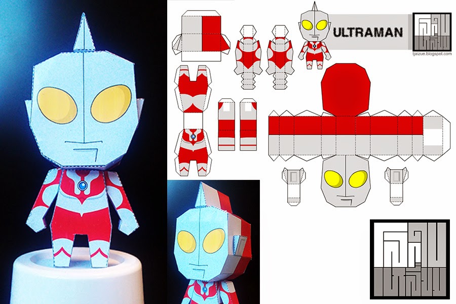โลกใบเหลี่ยม Paper model : Ultraman : paper toy