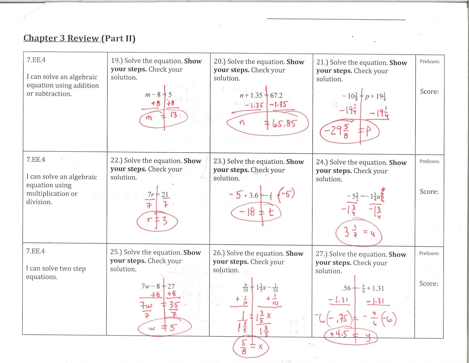 Hamilton Middle School 7th Grade Math