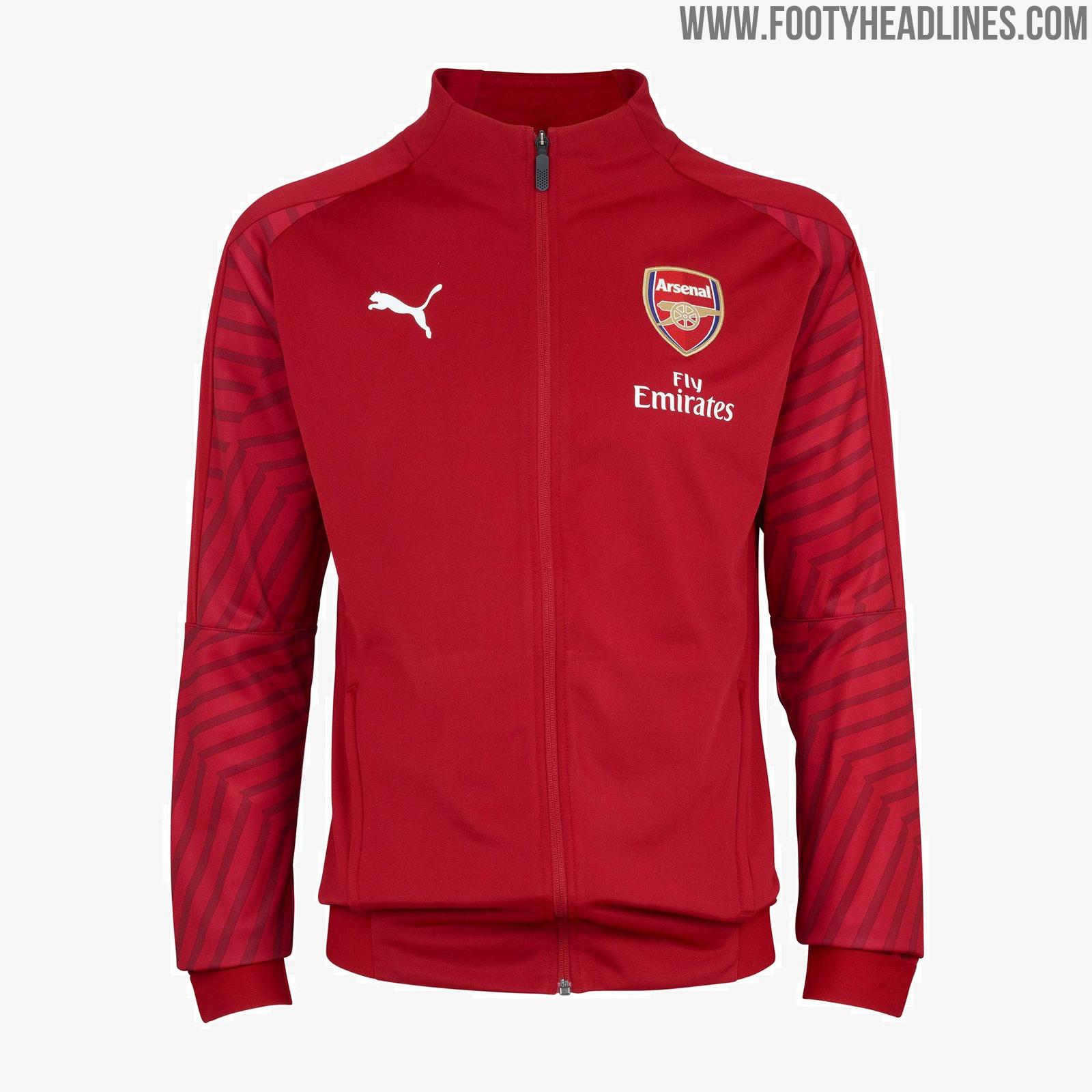 Arsenal 18-19 Home Anthem Jacket and Pre-Match Shirt Released - Footy ...