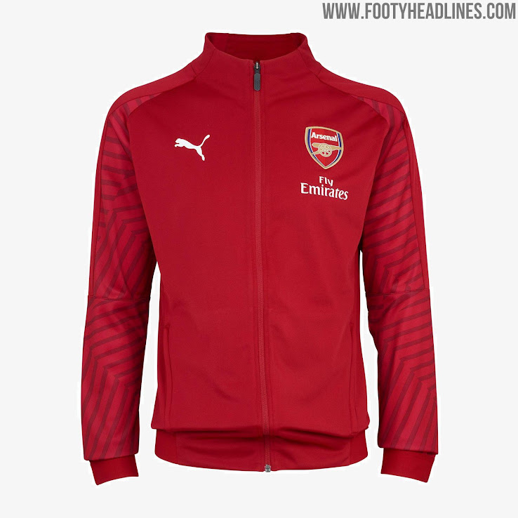 Arsenal 18-19 Home Anthem Jacket and Pre-Match Shirt Released - Footy ...
