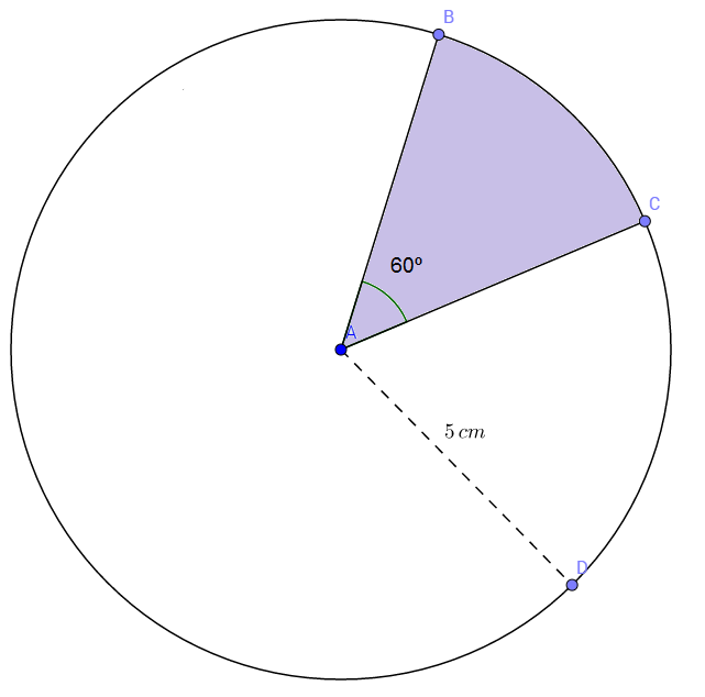 CdMe1: Sector circular. Área. Longitud de arco.