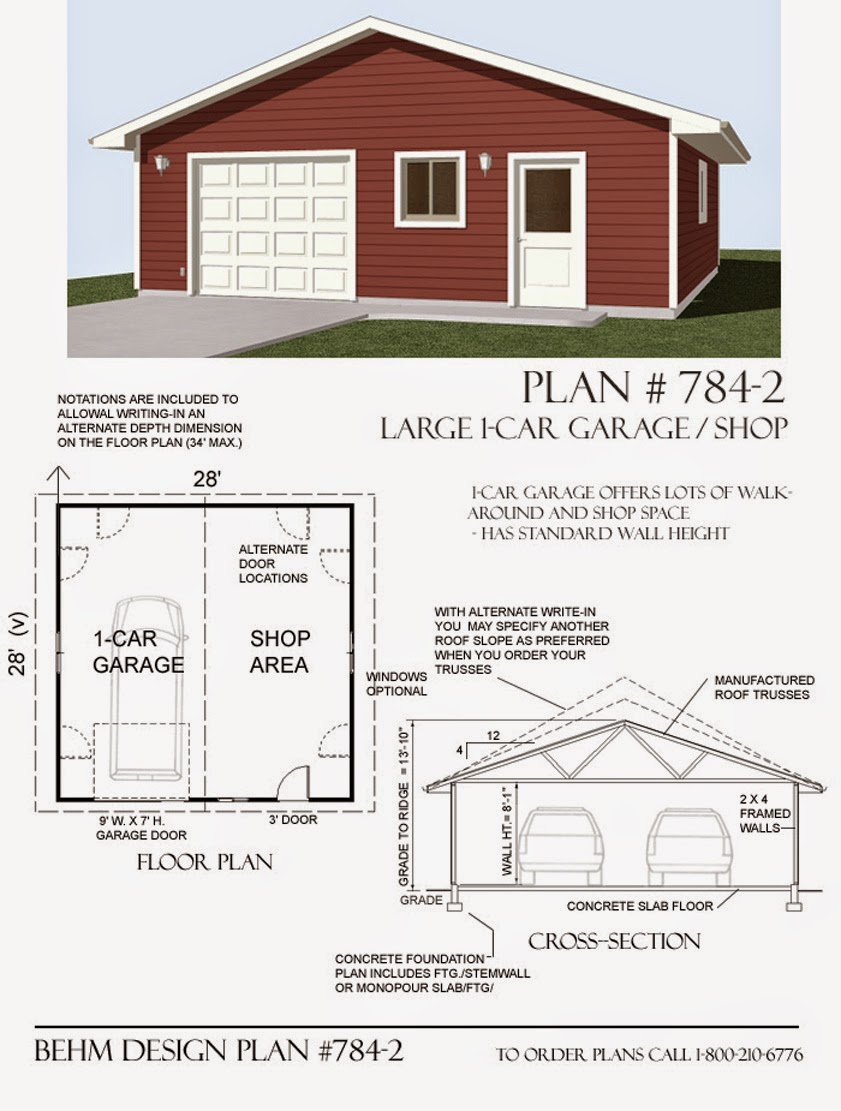 Garage Plans Blog - Behm Design - Garage Plan Examples: Garage Plan 784 ...