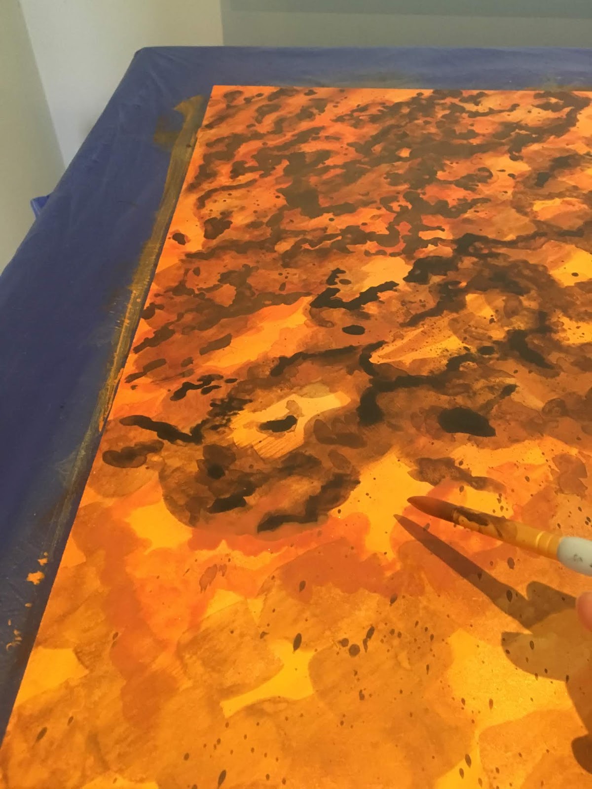 A Tray of Bliss: Homespun Things...DIY Faux Tortoiseshell Finish Step ...