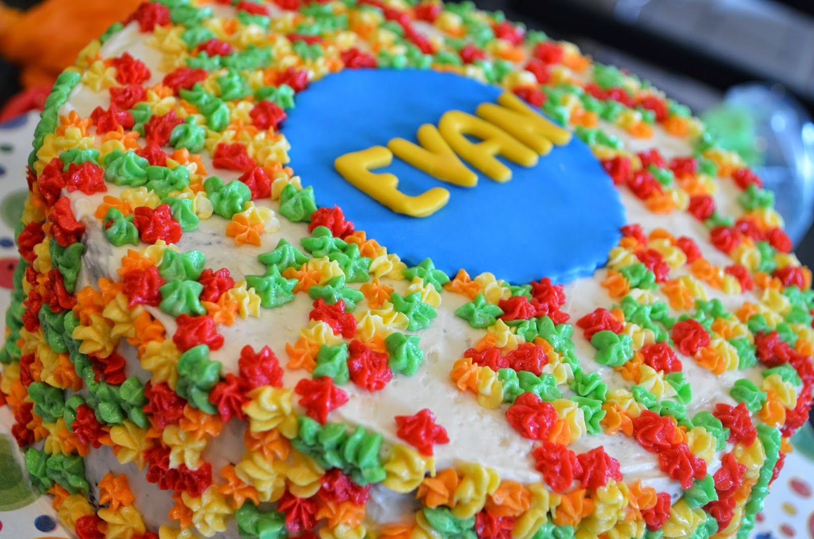 Cake Mama: Evan's Colorful Birthday Cake