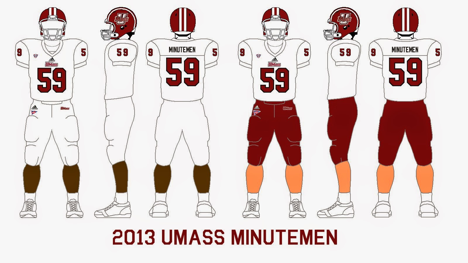 Gridiron Garb Umass Minutemen 2013 1974