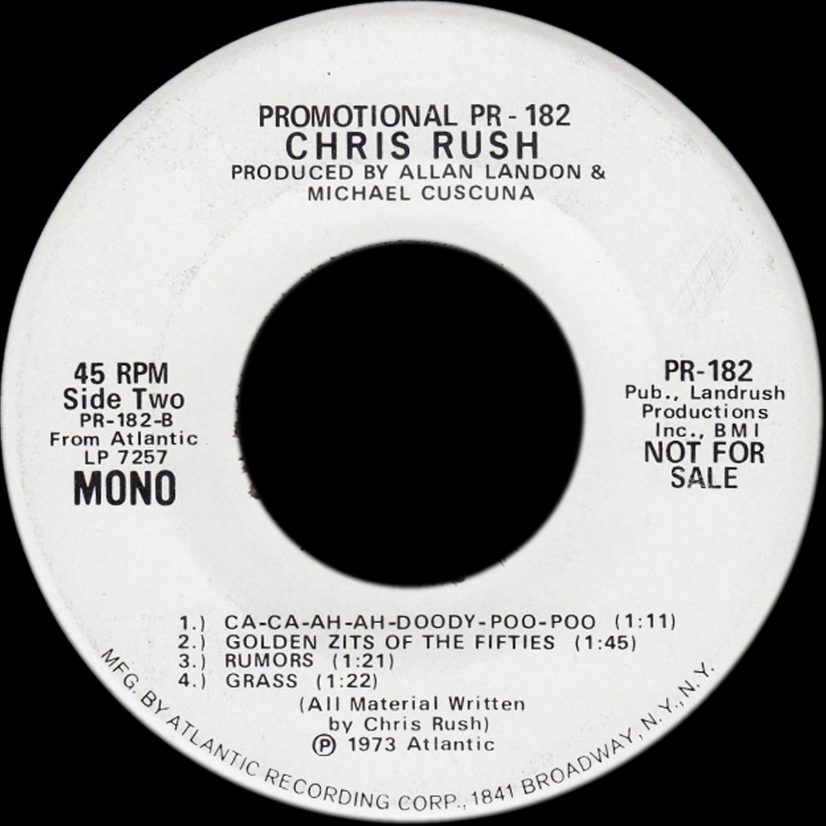 Vintage Stand-up Comedy: Chris Rush - First Rush 1973