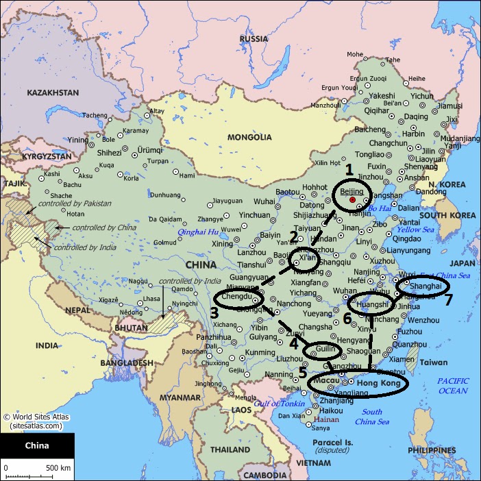 Tres semanas por China: La ruta.