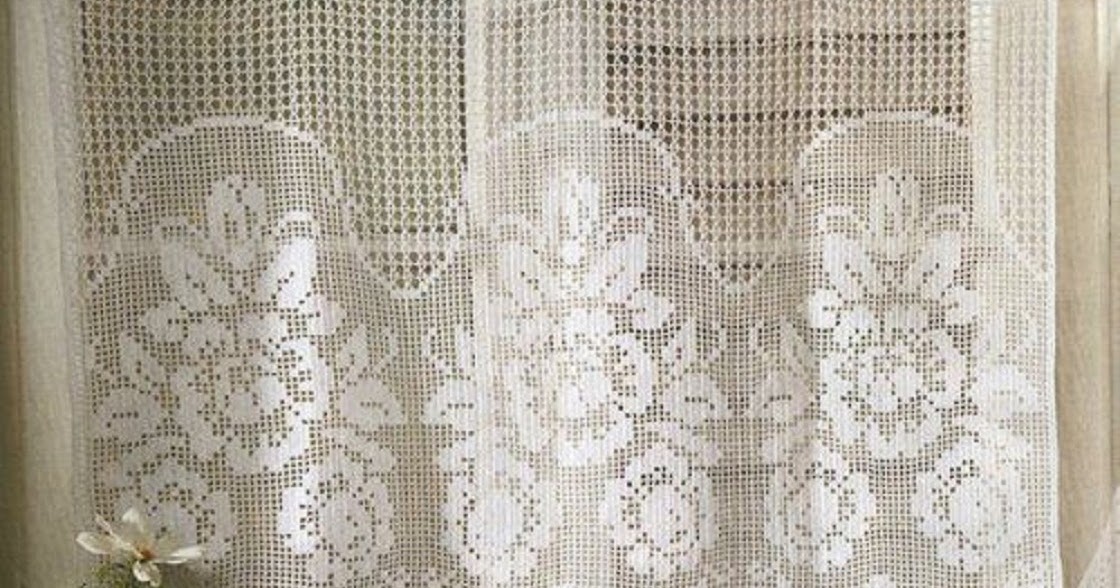 PERDELE CROSETATE ROMANIA: Perdea Crosetata Manual Dantelata Margie Model 1