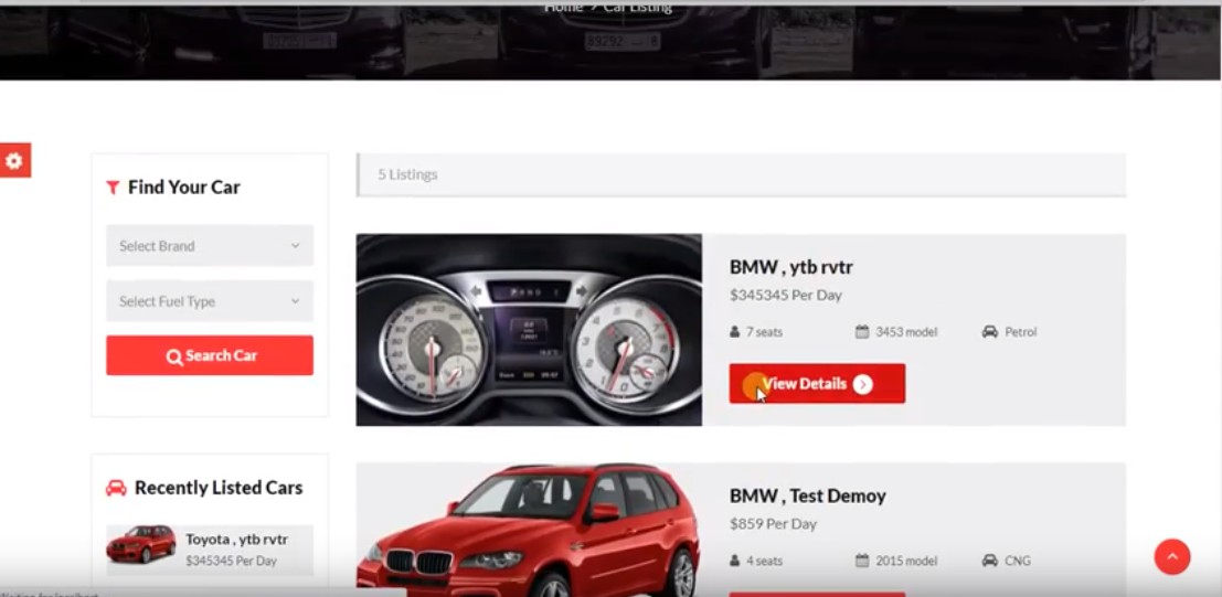 Car Rent Management System Full Project With Database
