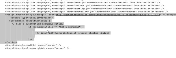 Uncheck “Overwrite Existing files” in SharePoint | SharePoint