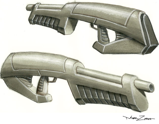 Mark Zarich: 3D + Concept Art: Futuristic Rifle