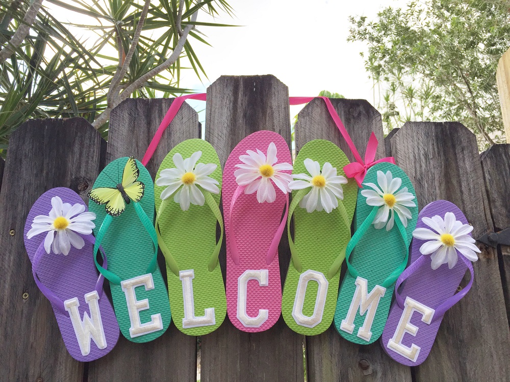 Creating with Joy: Flip Flop Welcome Sign