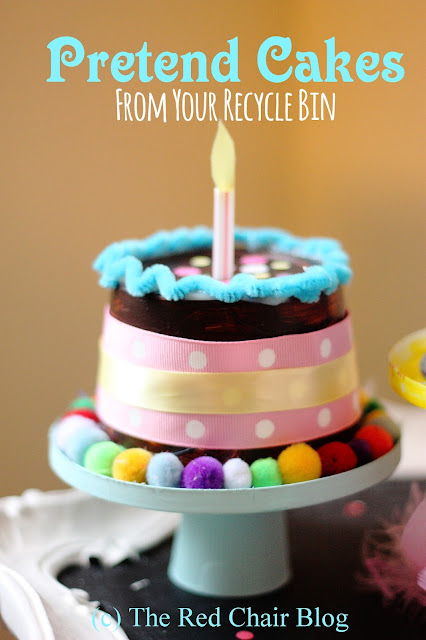 The Red Chair Blog: DIY Play "Cakes" from Your Recycle Bin!