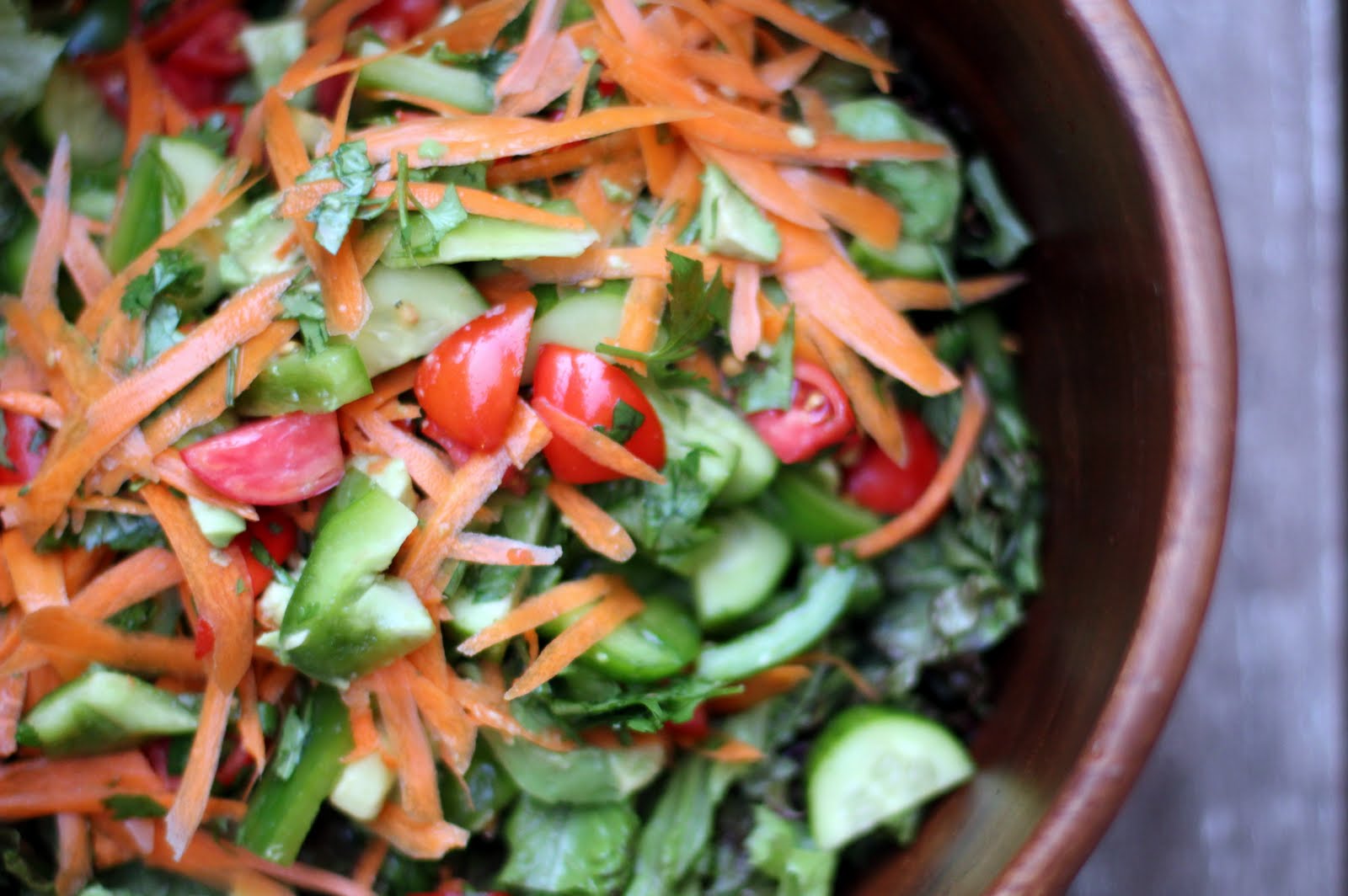 Shared Bites: Food Court Salvation: Spicy Red Lettuce Salad