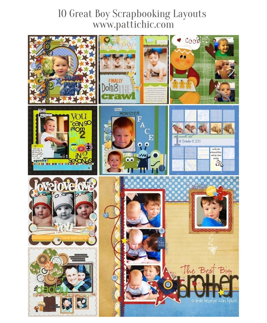 A Little Bit of Patti: 10 Great Boy Scrapbooking Layout Ideas