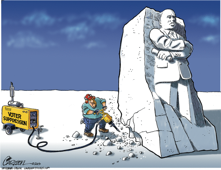 Hackwhackers: Cartoon Three-fer: Republican Voter Suppression Edition