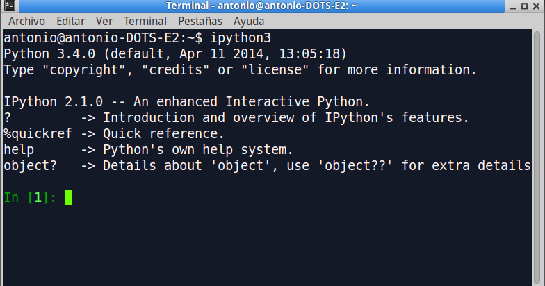 Python 3 para impacientes: Primeros pasos con IPython