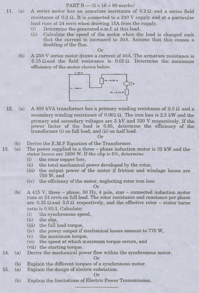 Electrical Engineering, B.E/B.Tech ECE, Anna University, Chennai 3rd ...