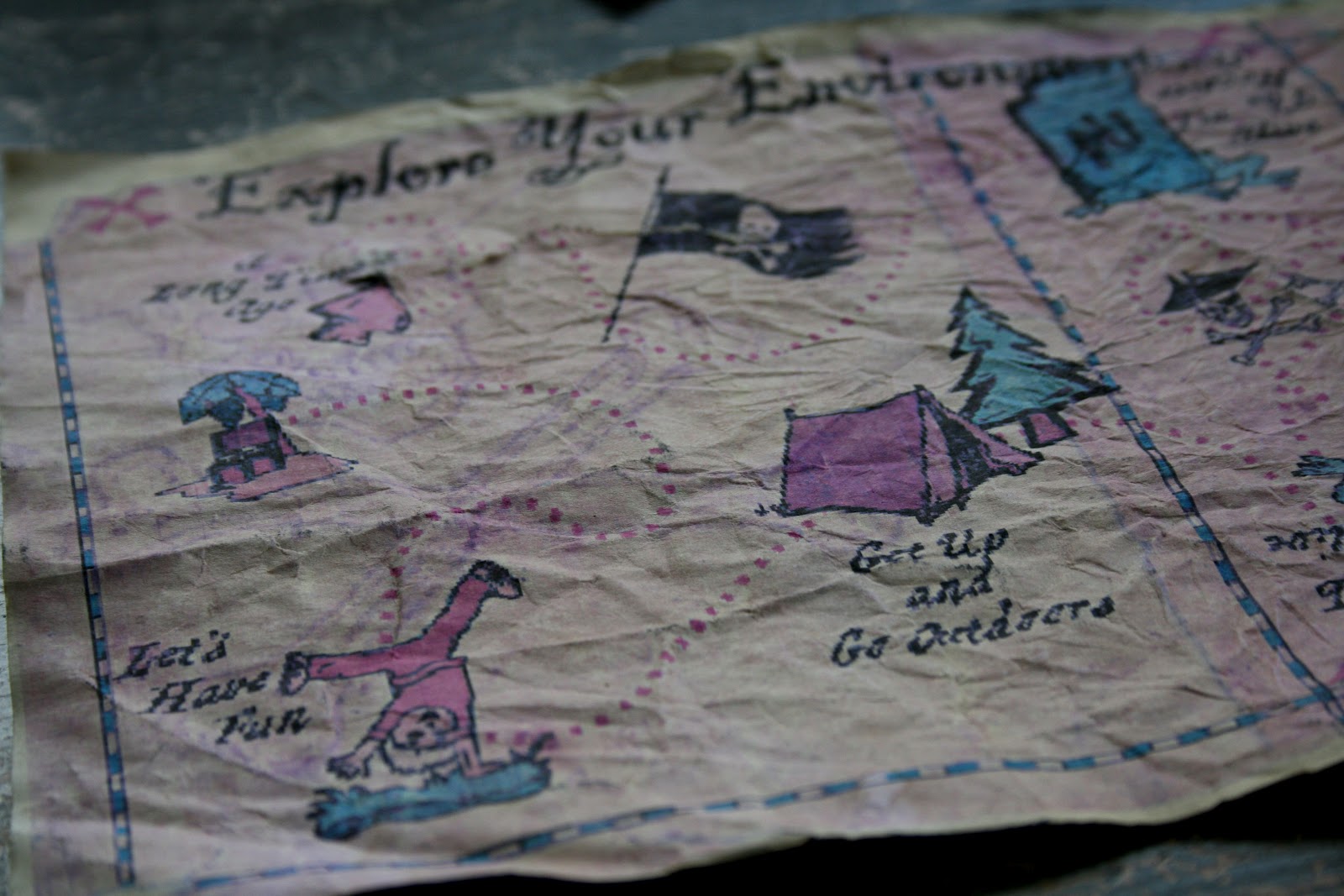 Message in a Bottle: Home Made Treasure Map. Easy as 1.2.3!!!