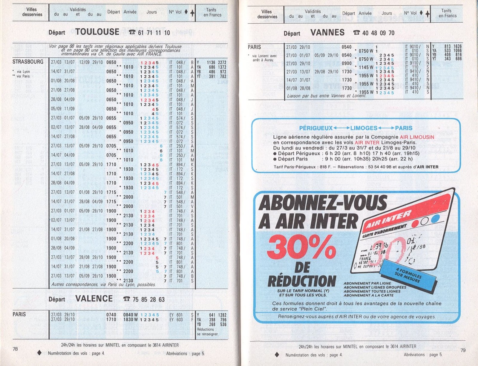Airline memorabilia: Air Inter (1988)