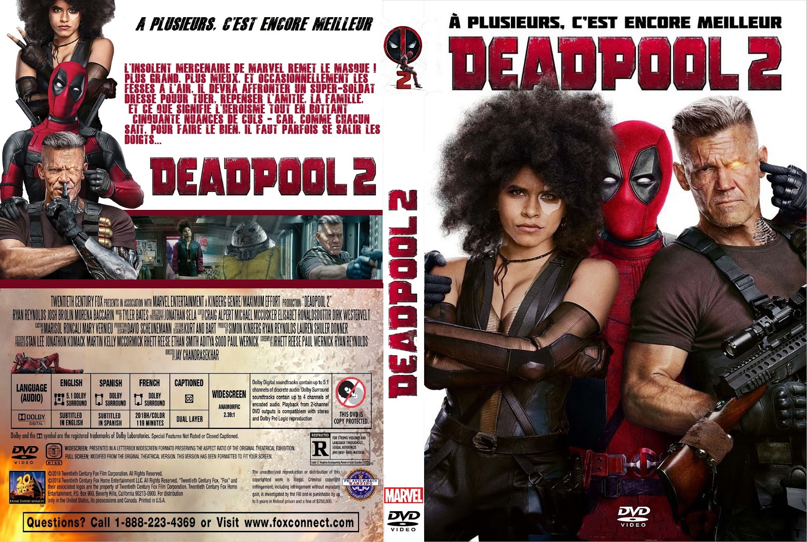 JAQUETTE DVD: jaquette dvd Deadpool 2