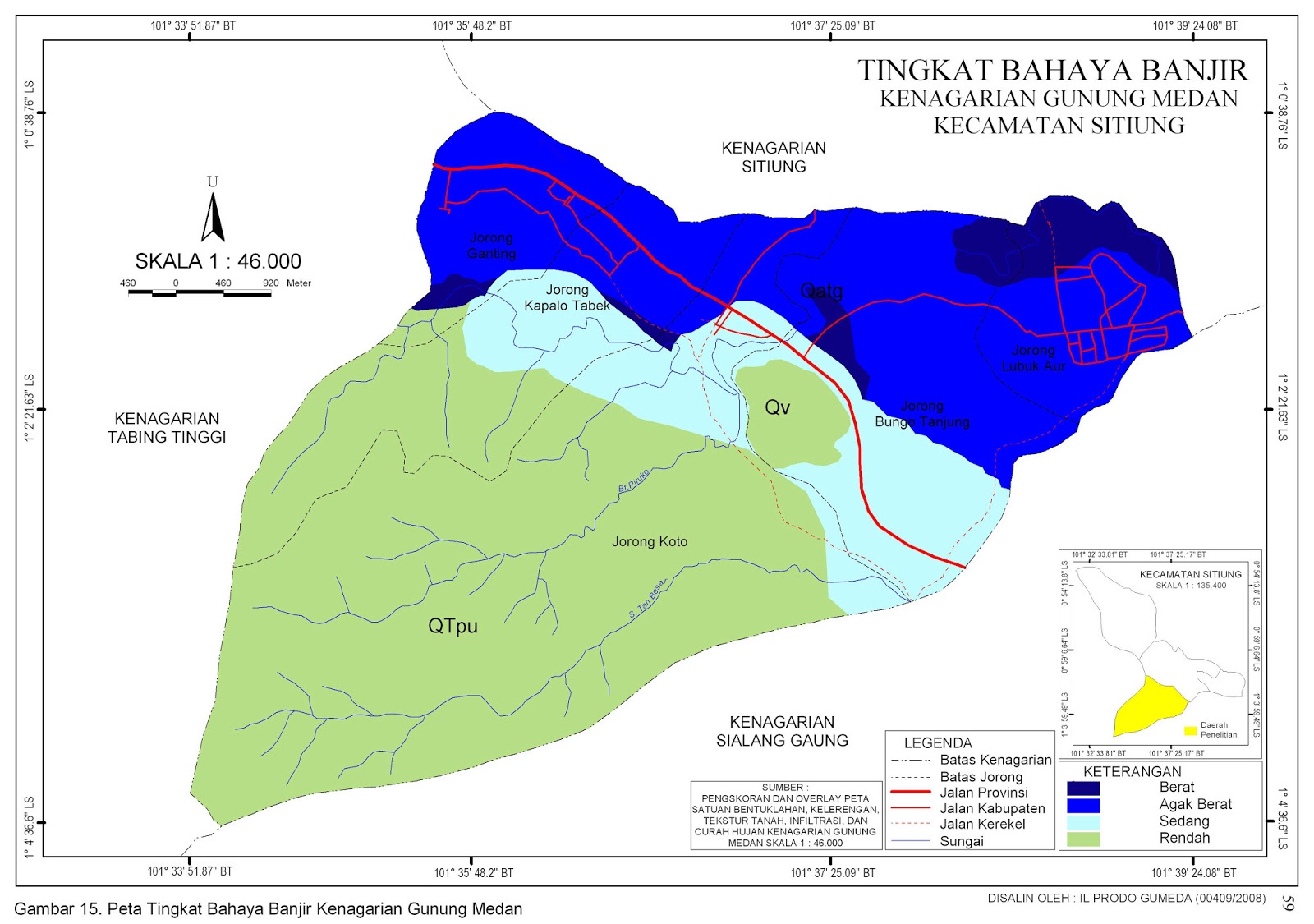 Bo_Ger Gumed: Peta Tingkat Bahaya Banjir Kenagarian Gunung Medan ...