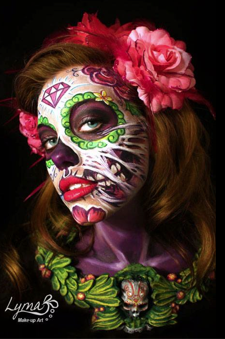 BODY PAINT by Lymari Millot: FACE AND BODY PAINT FOR DIA DE LOS MUERTOS