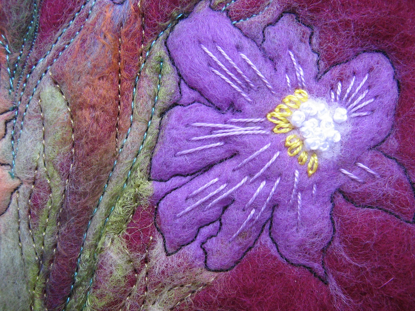 ELLA'S CRAFT CREATIONS: My first 'WET FELTED' PIECE