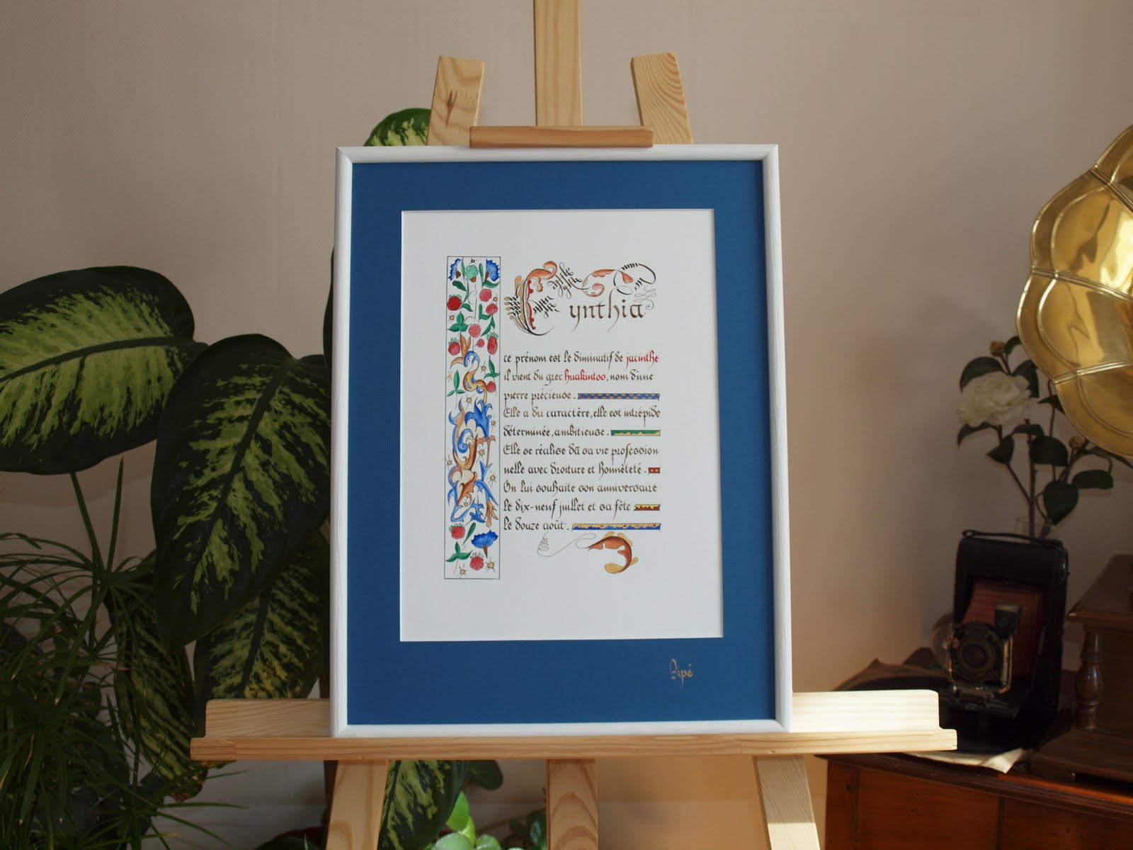 Mes calligraphies: Un cadeau personnalisé : votre prénom