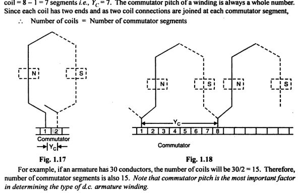 DC Generator-Commutator pitch,coil pitch,full pitched coil