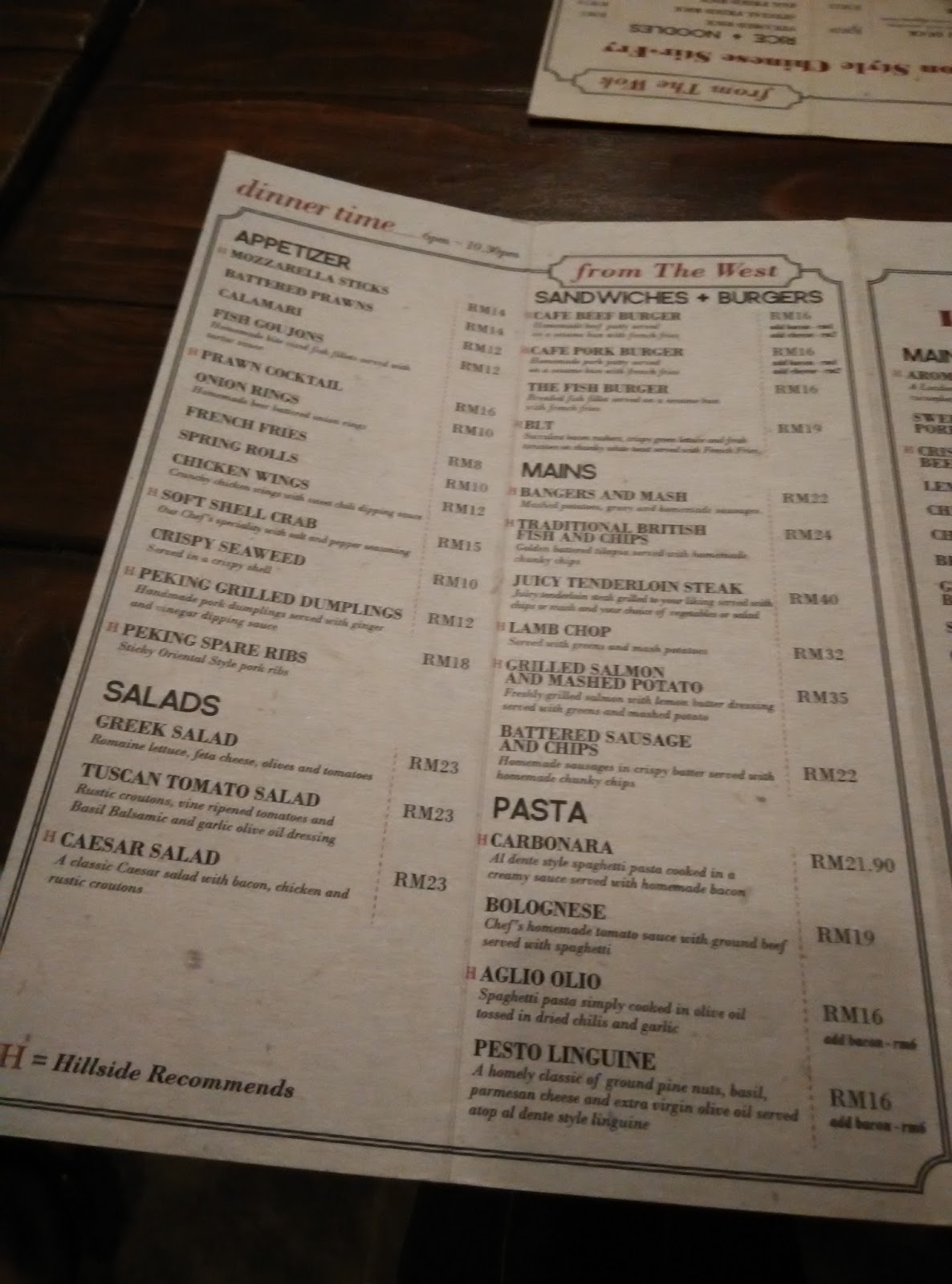 It's About Food!!: The Hillside Cafe Bar and Restaurant