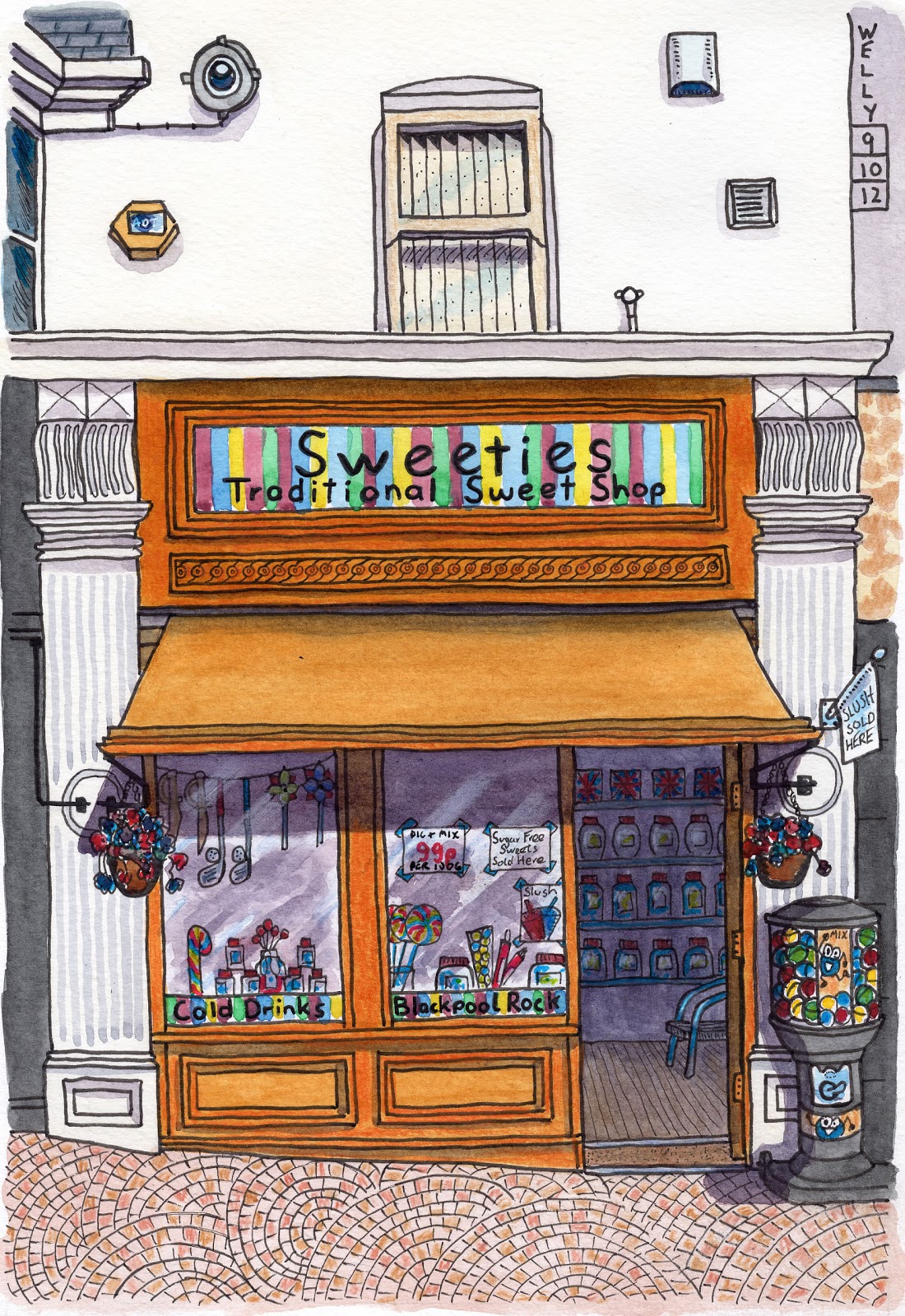 Welly's Urban Art: Sweeties Tradtional Sweet Shop Blackpool