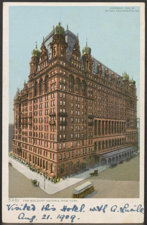 From The New York Public Library: The Waldorf Astoria by Detroit ...
