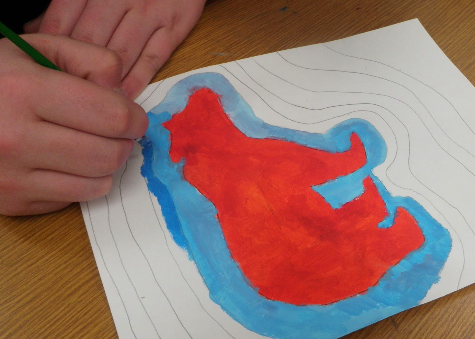 Jerdee's Art Classes: Animals in Art: Complementary Color Silhouettes