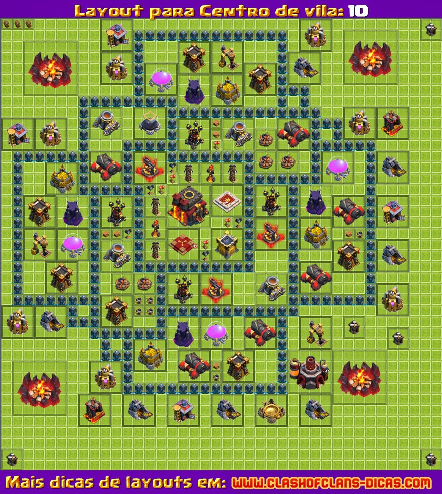 Layouts CV 10 para Clash of Clans - Atualização 4° morteiro - Clash of ...