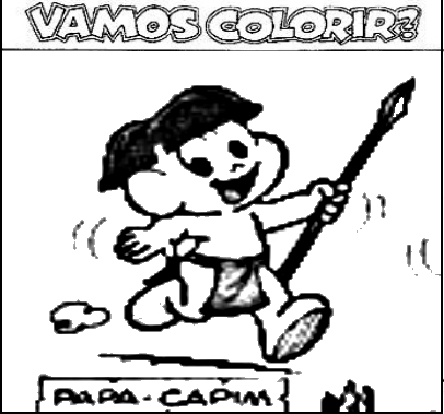 CANTINHO DA MAMI: Dia do índio com a Turma da Mônica para colorir.