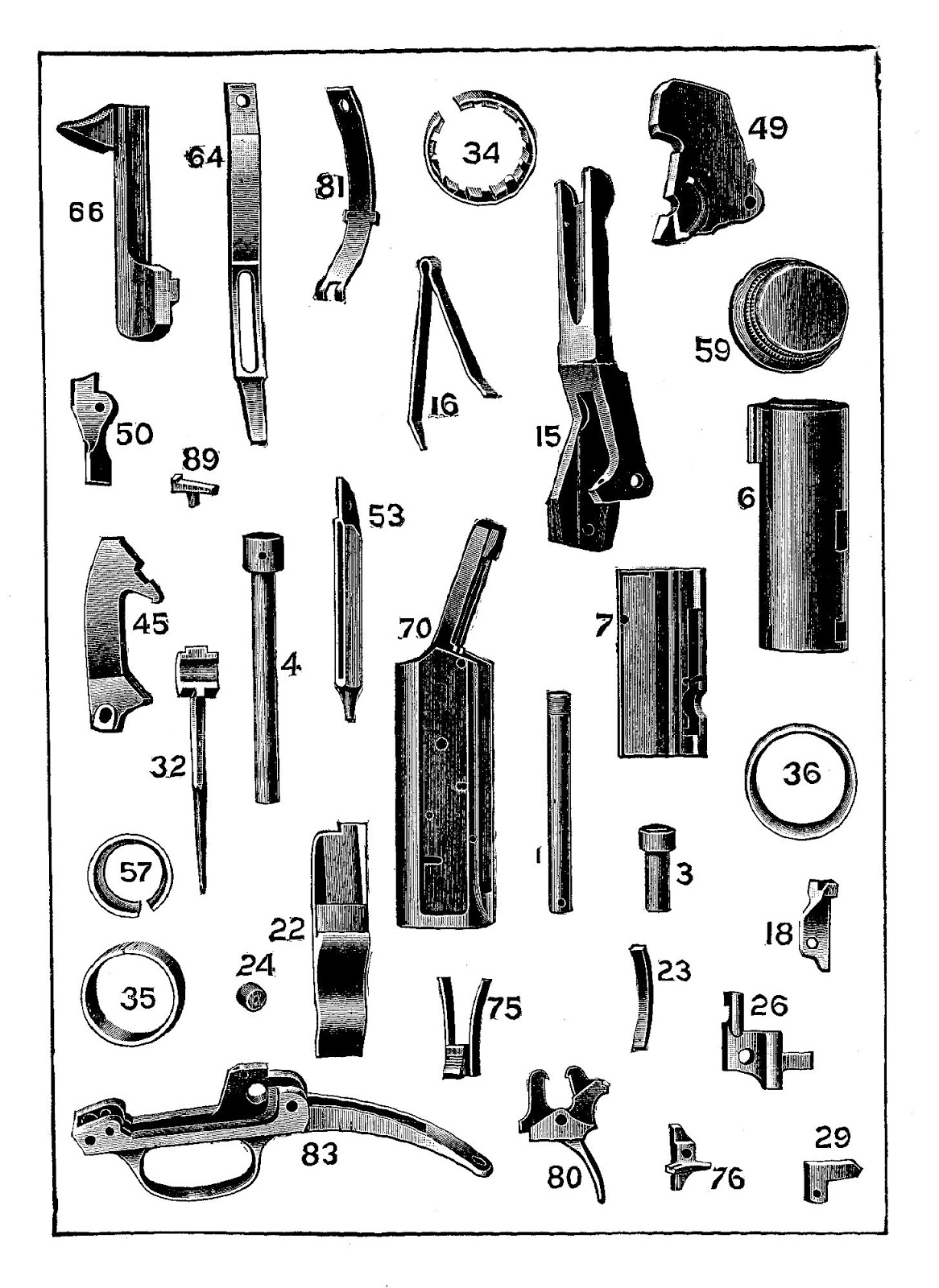 Digital Stamp Design: Free Gun Parts Background Crafting Clip Art ...