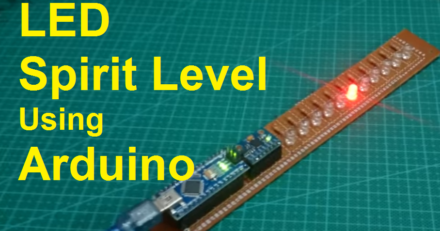 Arduino spirit Level using gyroscope with LED
