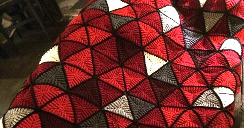 Beautiful Skills - Crochet Knitting Quilting : Triangles Afghan - Free ...