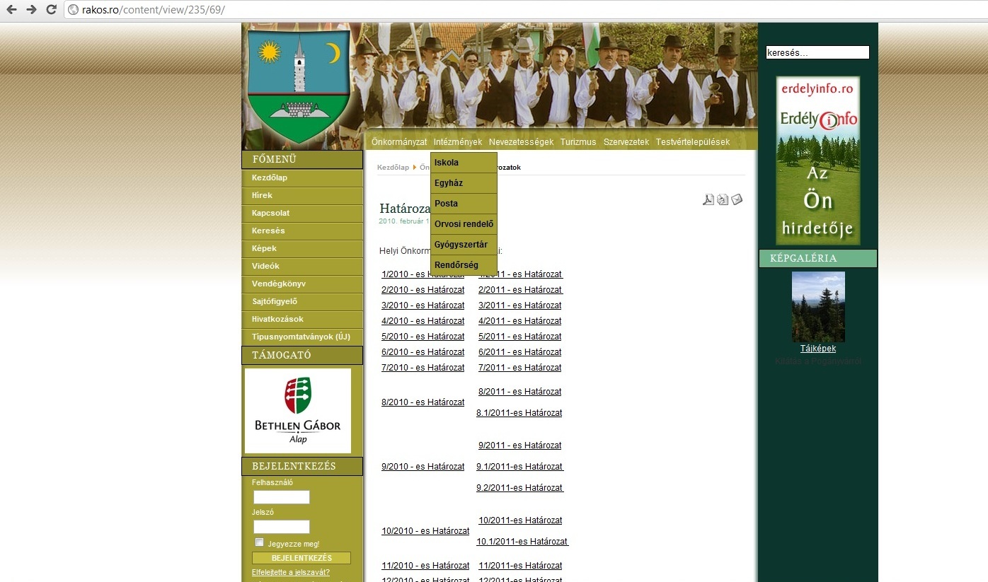 UDMR ANTIROMÂNIA! PAGINA DE INTERNET a Primăriei comunei Racu din ...