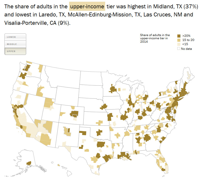 Where the Middle-Class Metros Are Now - Vivid Maps