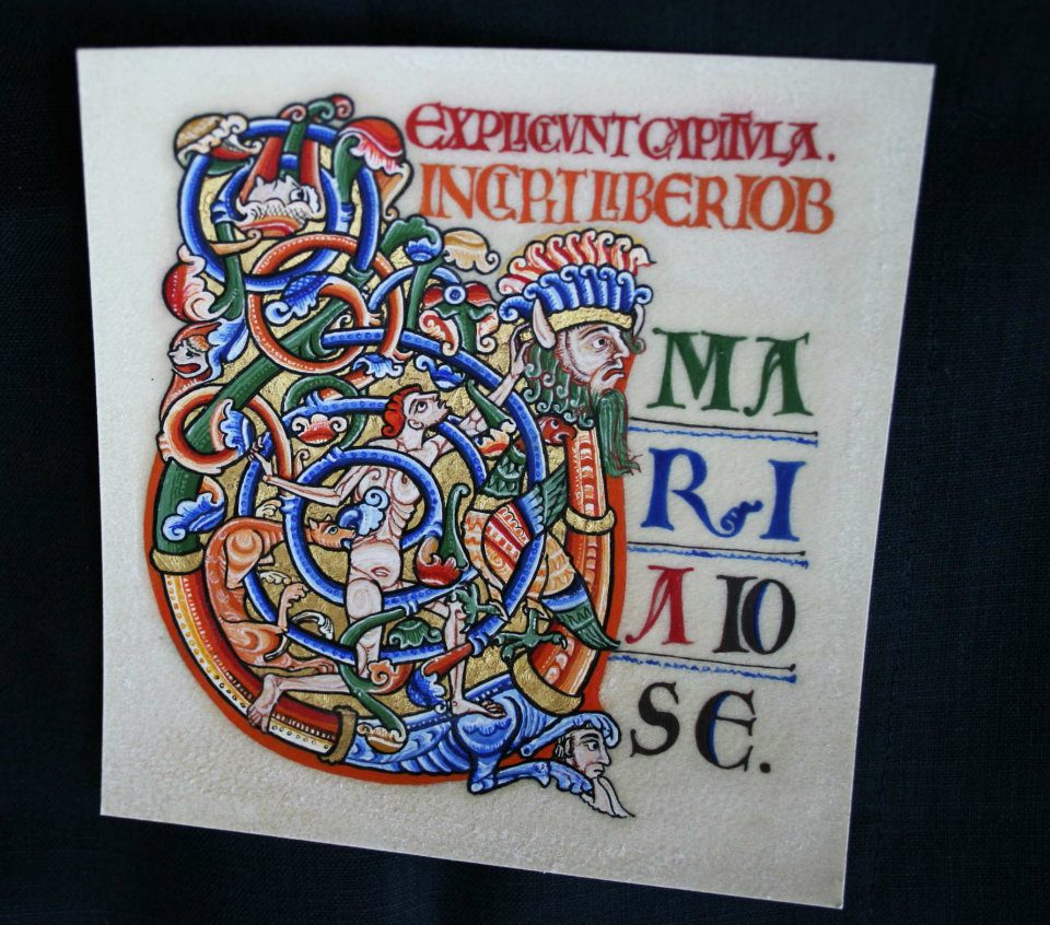 Fragmentos de manuscritos iluminados: Letra capitular del incipit del ...