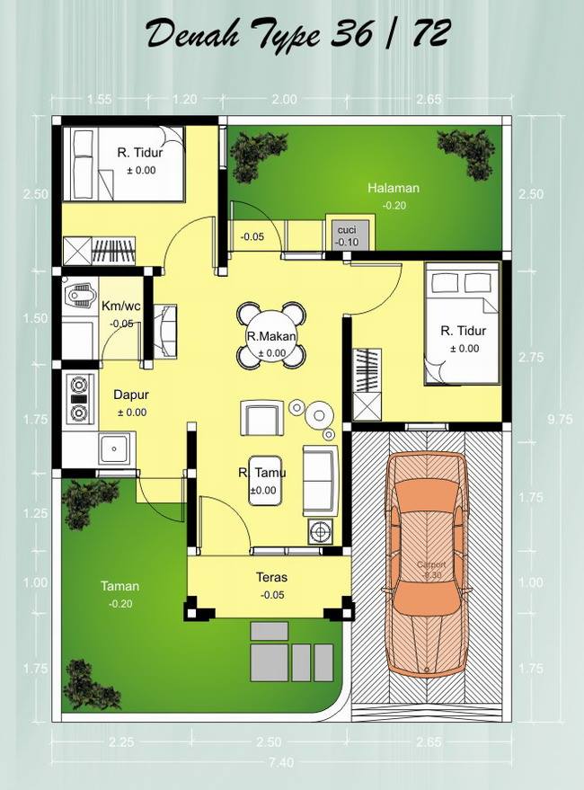 40 Contoh Denah Rumah Minimalis Beserta Ukurannya - DISAIN RUMAH KITA 40 Contoh Denah Rumah Minimalis Beserta Ukurannya - DISAIN RUMAH KITA