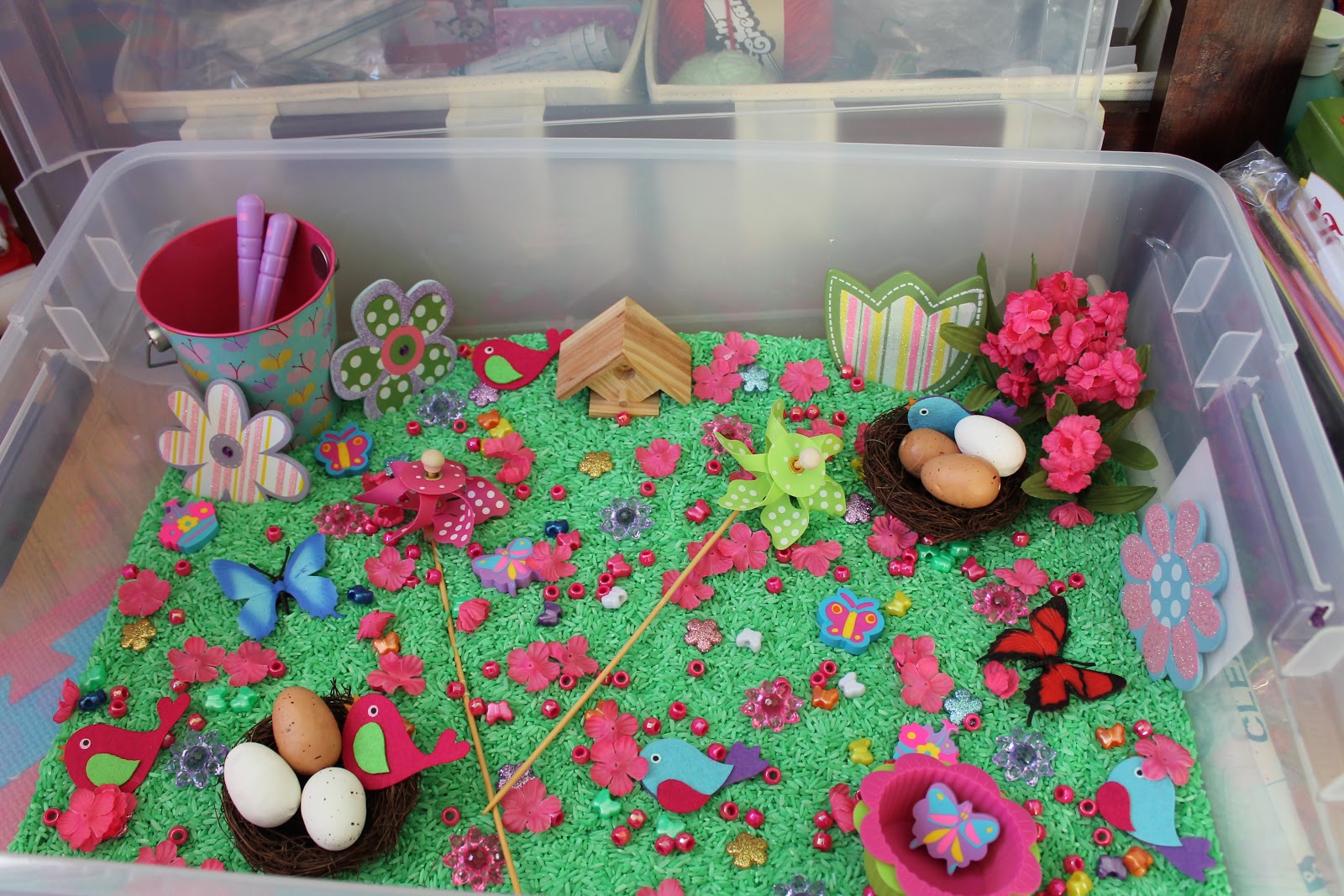 Belle's Butterfly Dreams: Our New Spring Sensory Tub